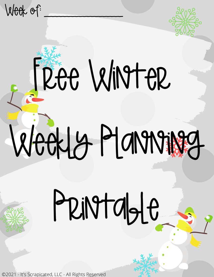 Winter Themed - Weekly Planner Printable – It's Scrapicated, LLC